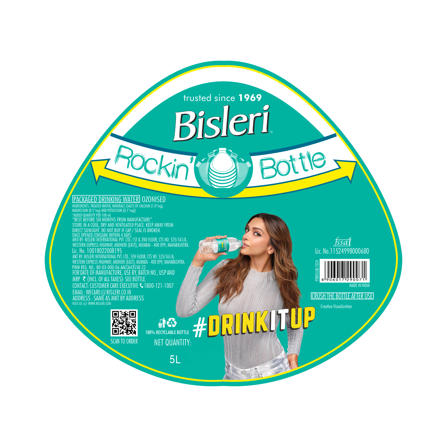 Bisleri 5 L Packaged Drinking Water